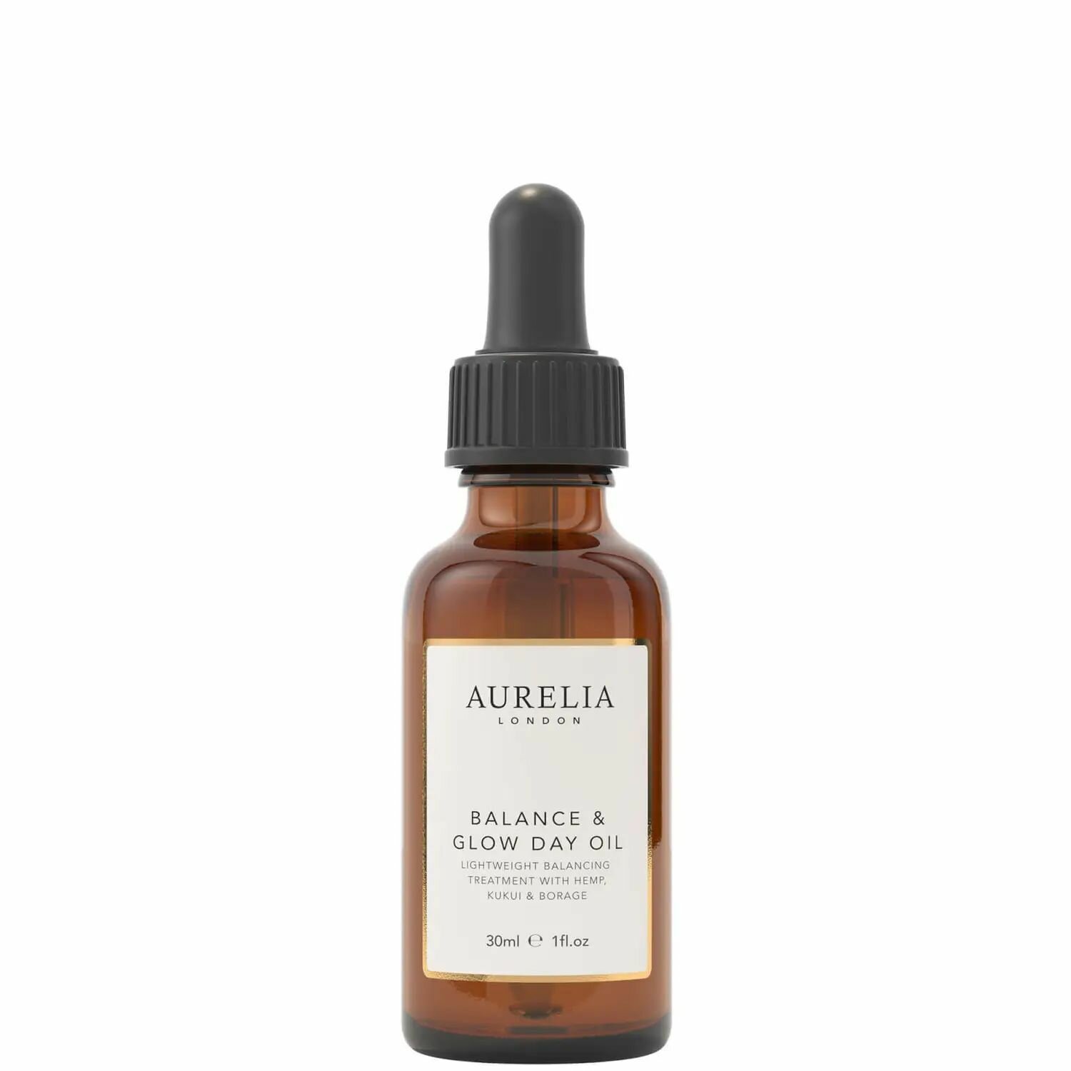 Увлажняющее и питающее дневное масло для сияния кожи AURELIA London Balance & Glow Day Oil lightweight balancing treatment with hemp, kukui & borage 30ml