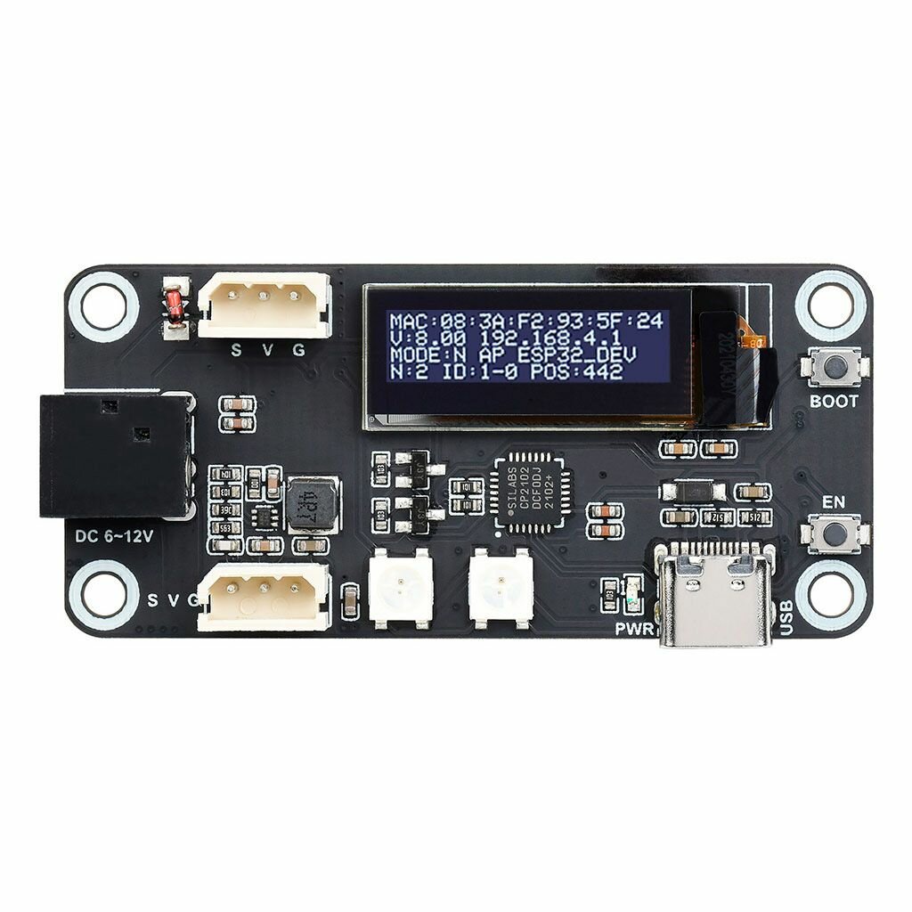 Драйвер шагового двигателя Серво UART c ESP32 Waveshare