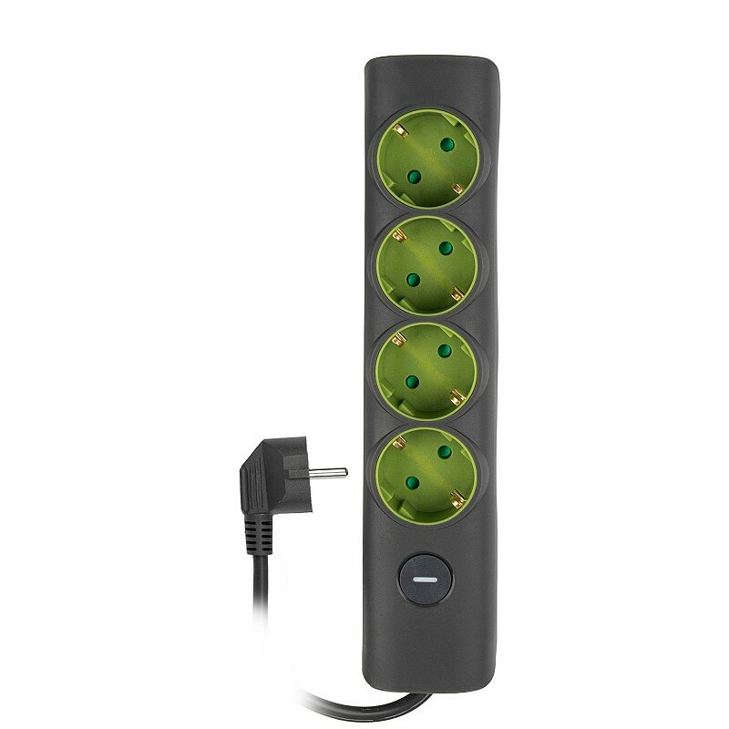 Удлинители бытовые с заземлением и выключателем / ET-04-140G JAZZWAY удлинитель бытовой с выключателем (5051850), цена за 1 шт.