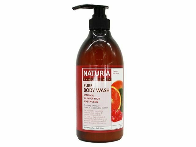Naturia Гель для душа с клюквой и апельсином 750мл Pure Body Wash Cranberry & Orange
