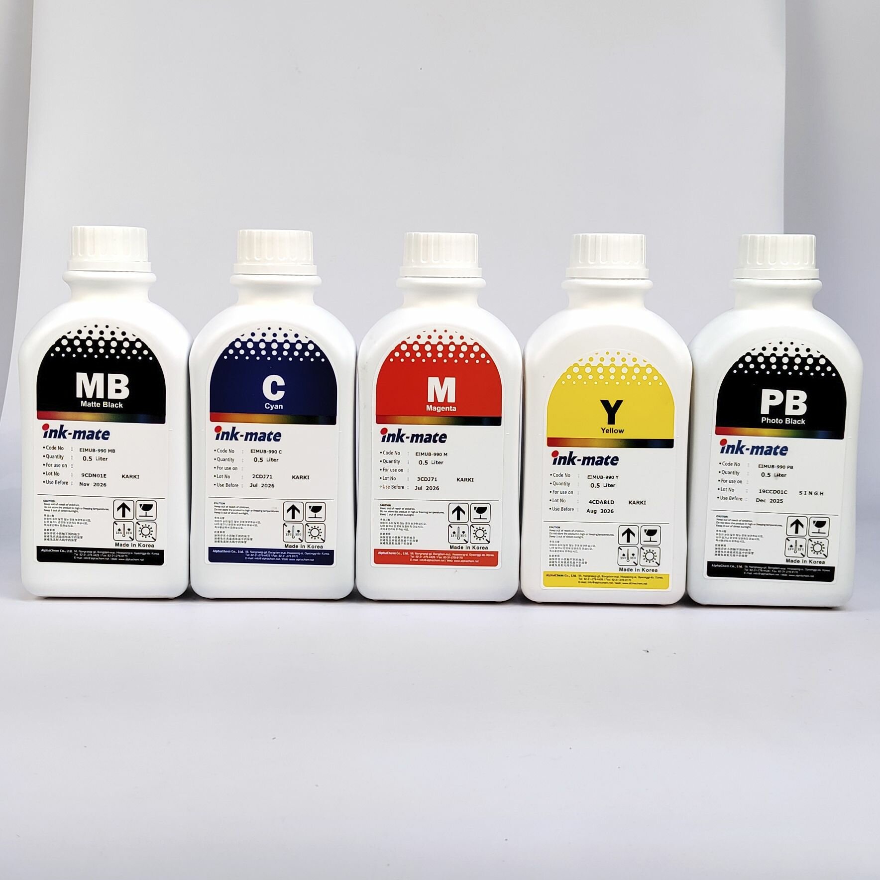 Чернила Ink-Mate для EPSON SureColor SC-T3000, T5000, T7000, T3200, T5200, T7200 и Epson Stylus Pro 7700, 9700, EIM-990 пигментные 5 цветов по 500мл