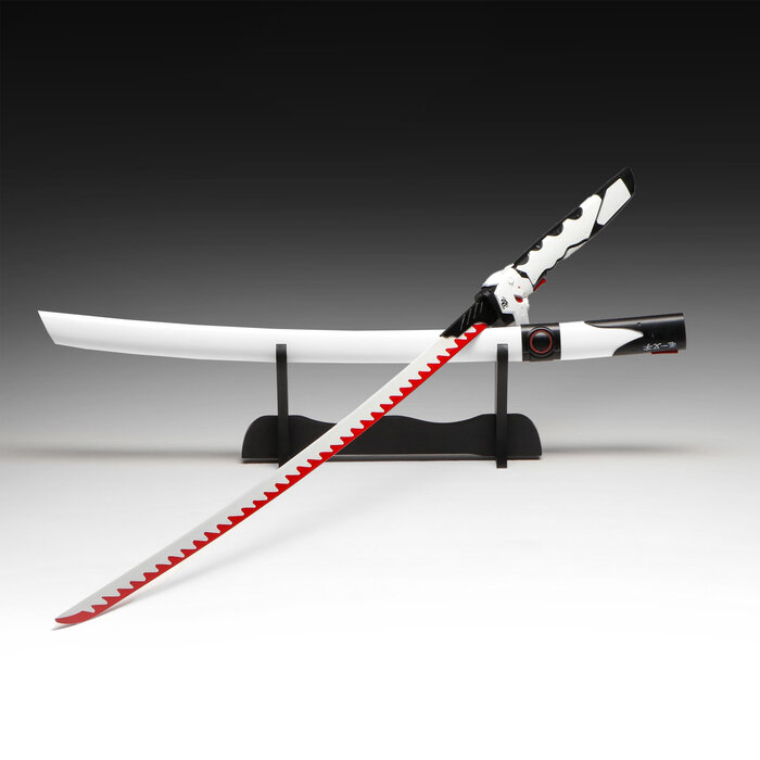 Макет оружия «Сувенирная катана на подставке. Гэндзи», 104 см, клинок 68 см, белая