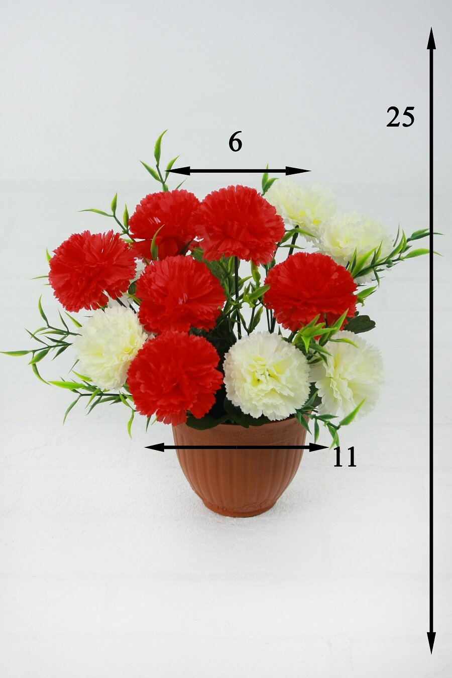 Искусственные Бархотки в кашпо от бренда Holodilova