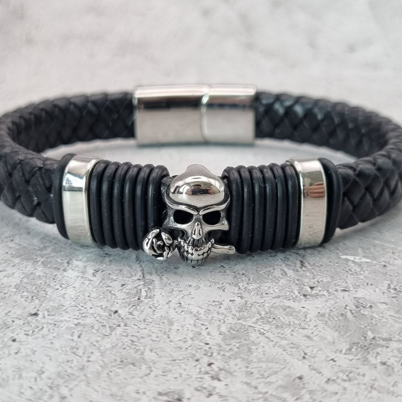 Плетеный браслет, металл