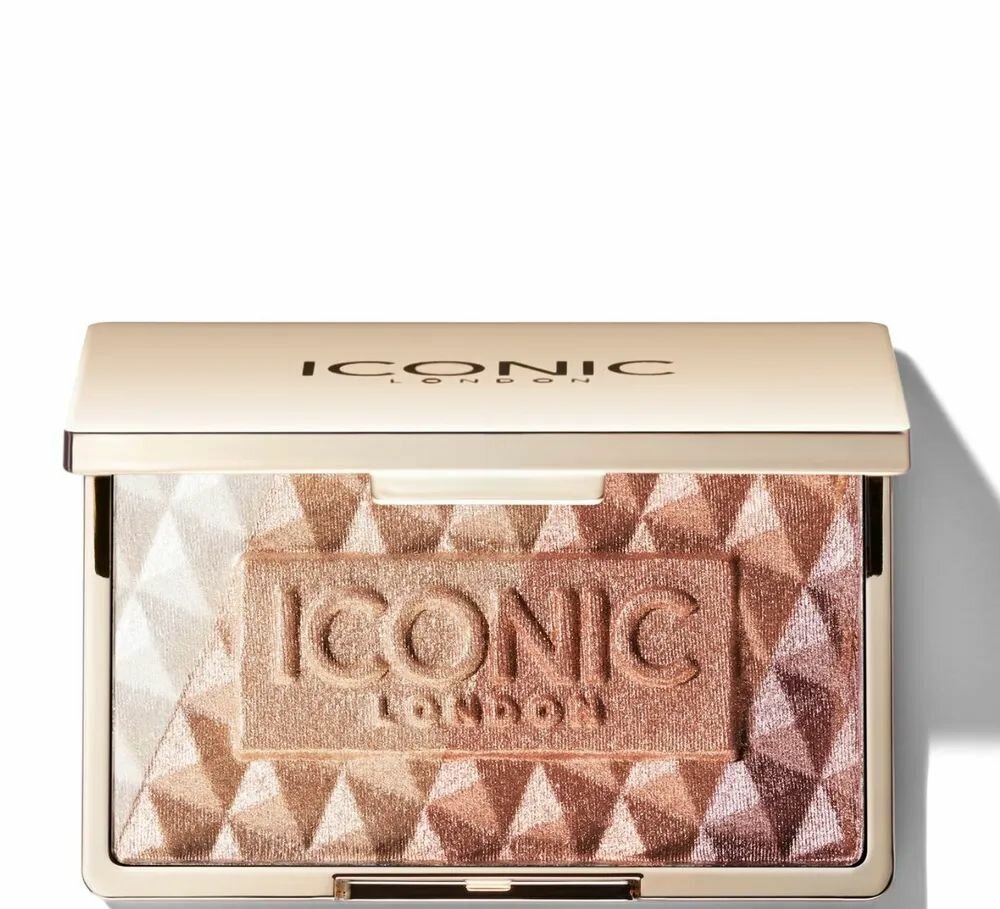 Многофункциональная палетка хайлайтеров ICONIC London Luscious Glow Baked Face Highlighter 10g