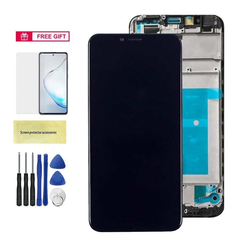 Дисплей 5,7 дюйма для Honor 7C LCD AUM-L41, дисплей Φ для Honor 7A Pro кодирующий преобразователь сенсорного экрана в сборе Black With Frame