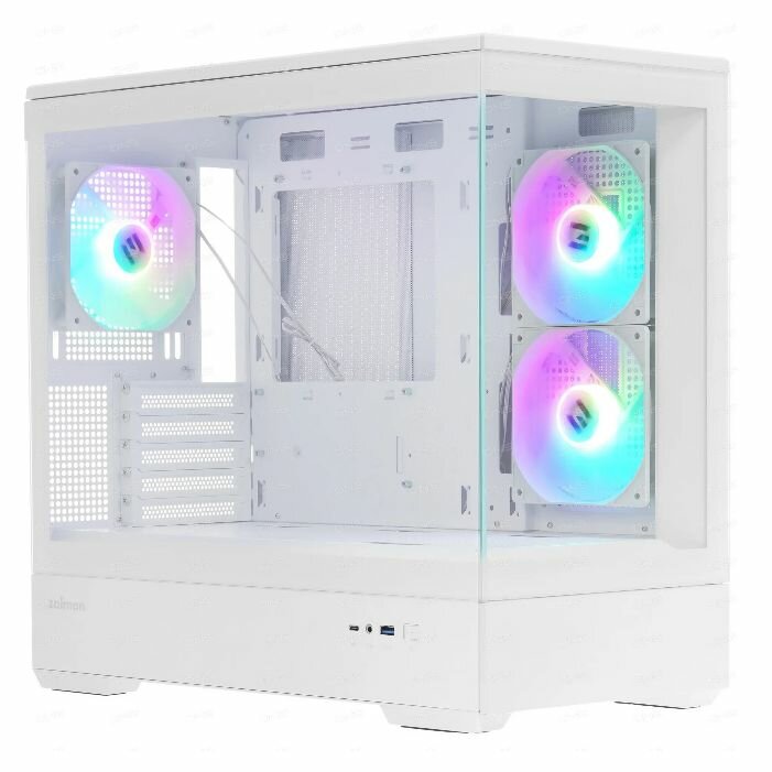 Компьютерный корпус ZALMAN P30 (P30 WH) белый - Mini Tower, Micro-ATX, Mini-ITX, USB 3.2 Gen 1 Type-A, USB 3.2 Gen 1 Type-C