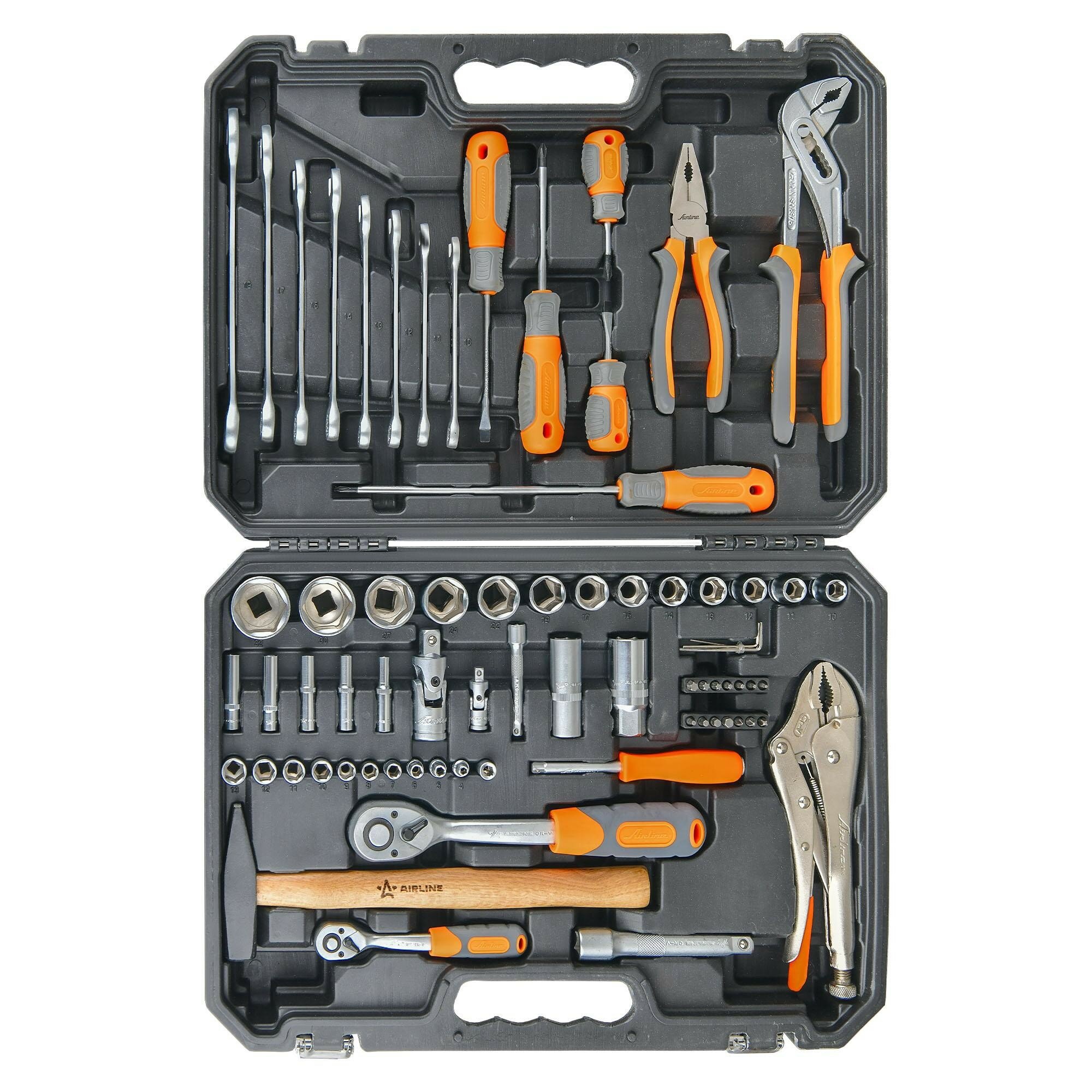 Набор инструментов универсальный AIRLINE пластиковый кейс 72 предмета