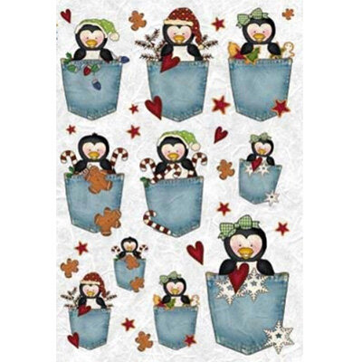 "Love2art" бумага рисовая KPR 32 x 22 см 0069 Пингвины