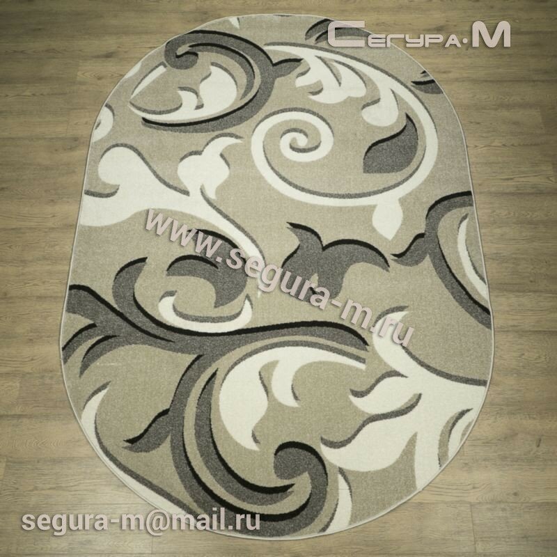 Ковер Фиеста дизайн 36107 цвет 36955 Овал 2x5м