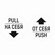 Круглые белые стикеры 3шт. Pull / Push
