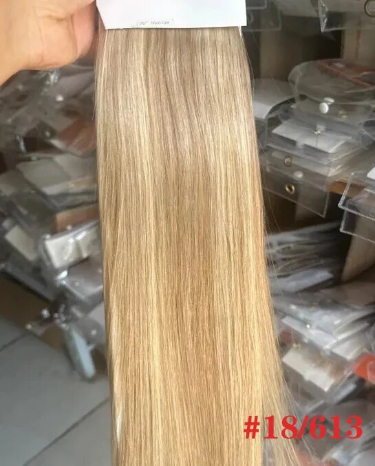 ZZHAIR Наращивание волос Remy, 16-24 дюйма, 2 шт, натуральные прямые 16 дюймов, П18/613, 60g