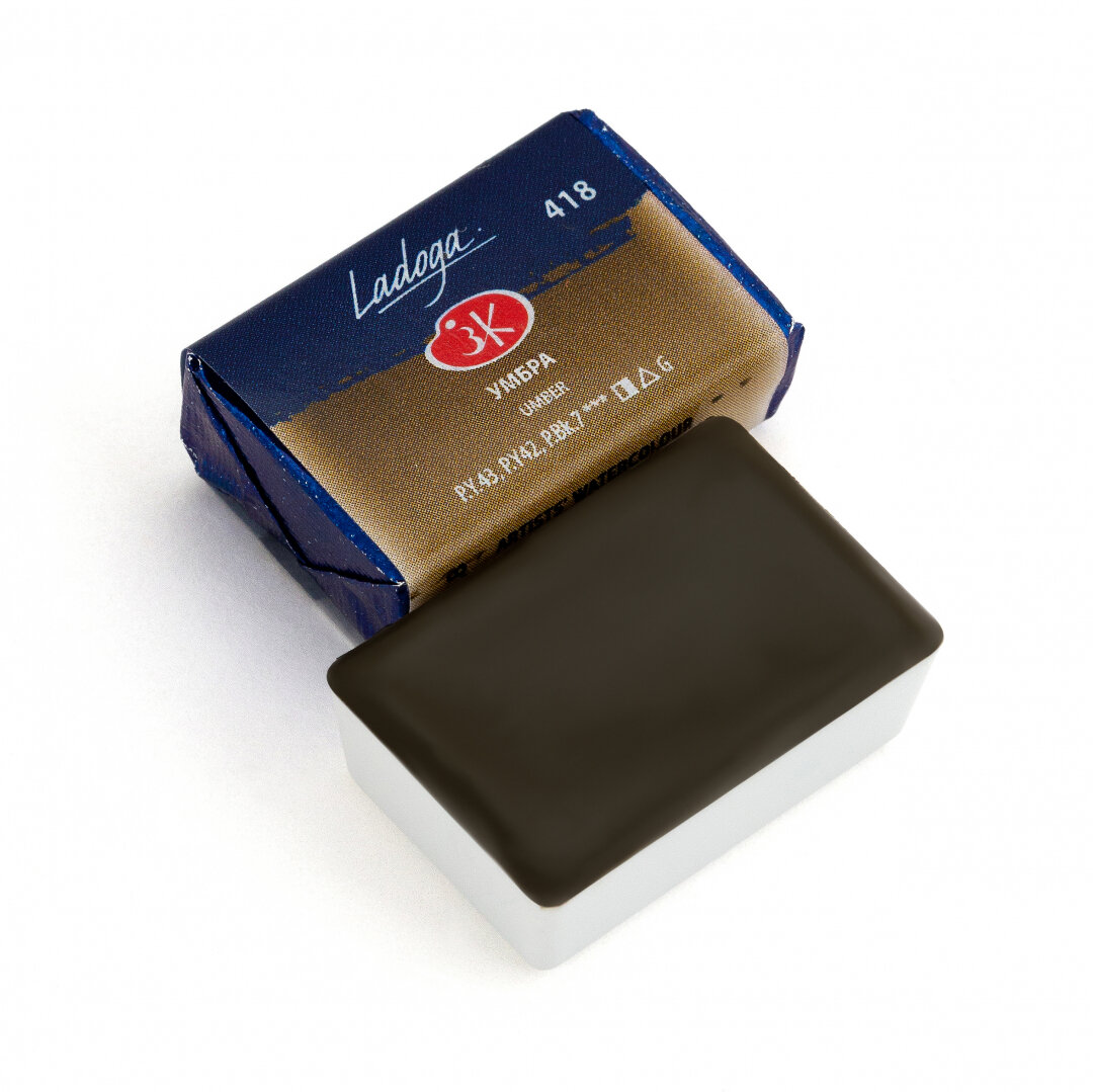 Невская Палитра Ладога акварель кювета 2,5 мл Умбра