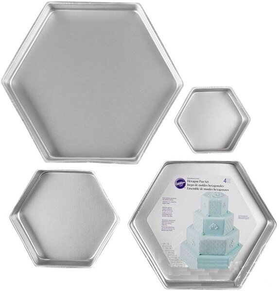 Форма металлическая Набор шестиугольник 4 шт. Performance Pans Wilton 2105-3572 (Набор из 1 шт.)