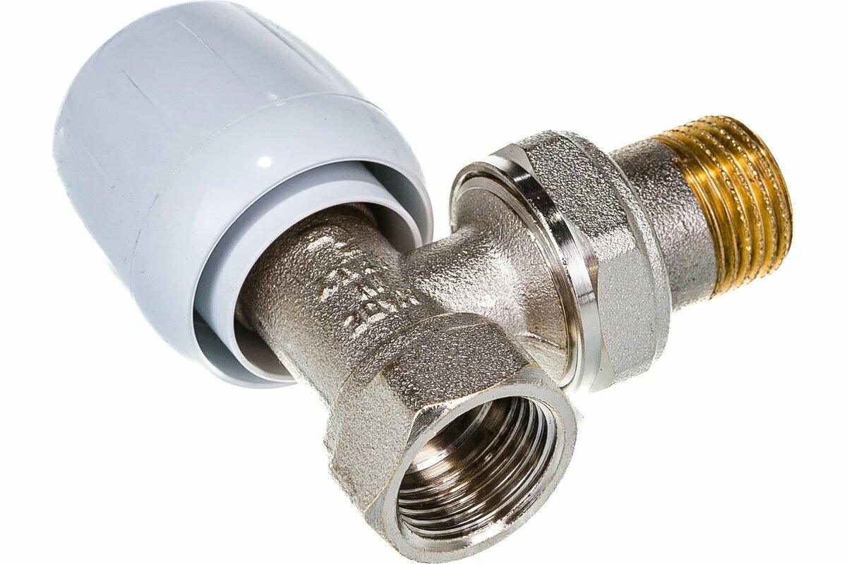 Кран радиаторный ITAP 394, латунь, угловой, для отопления, 1/2", с американкой