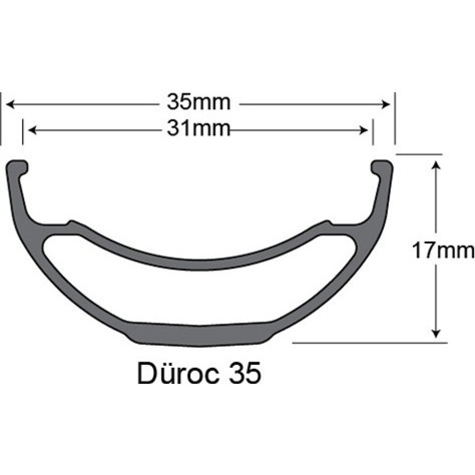 Обод 27.5" 32h SunRingle Duroc 35 Sleeved Black, пистонированный (SK9E14P13605C)