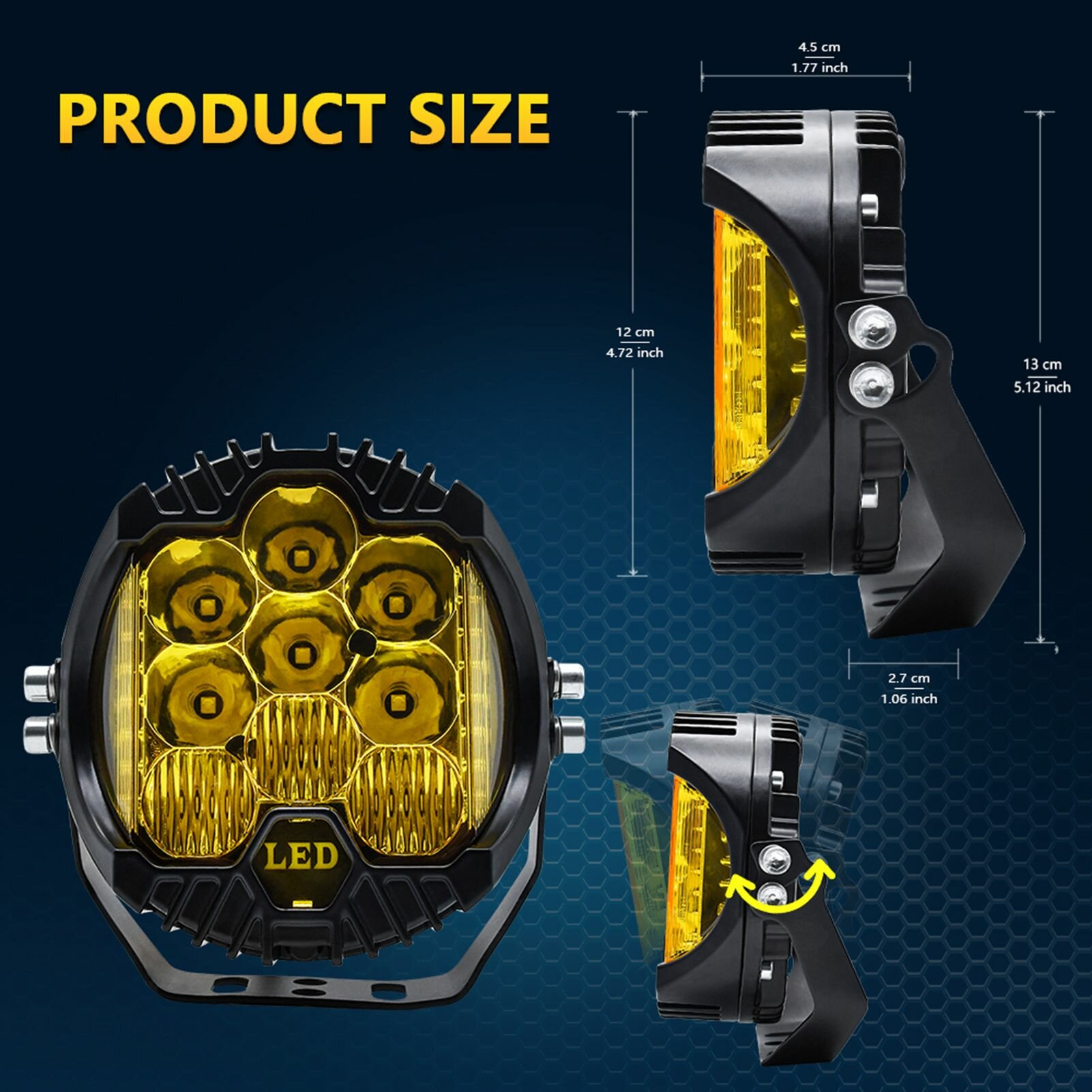 1шт 5" LED фара Spot/Flood Combo для оффроуда