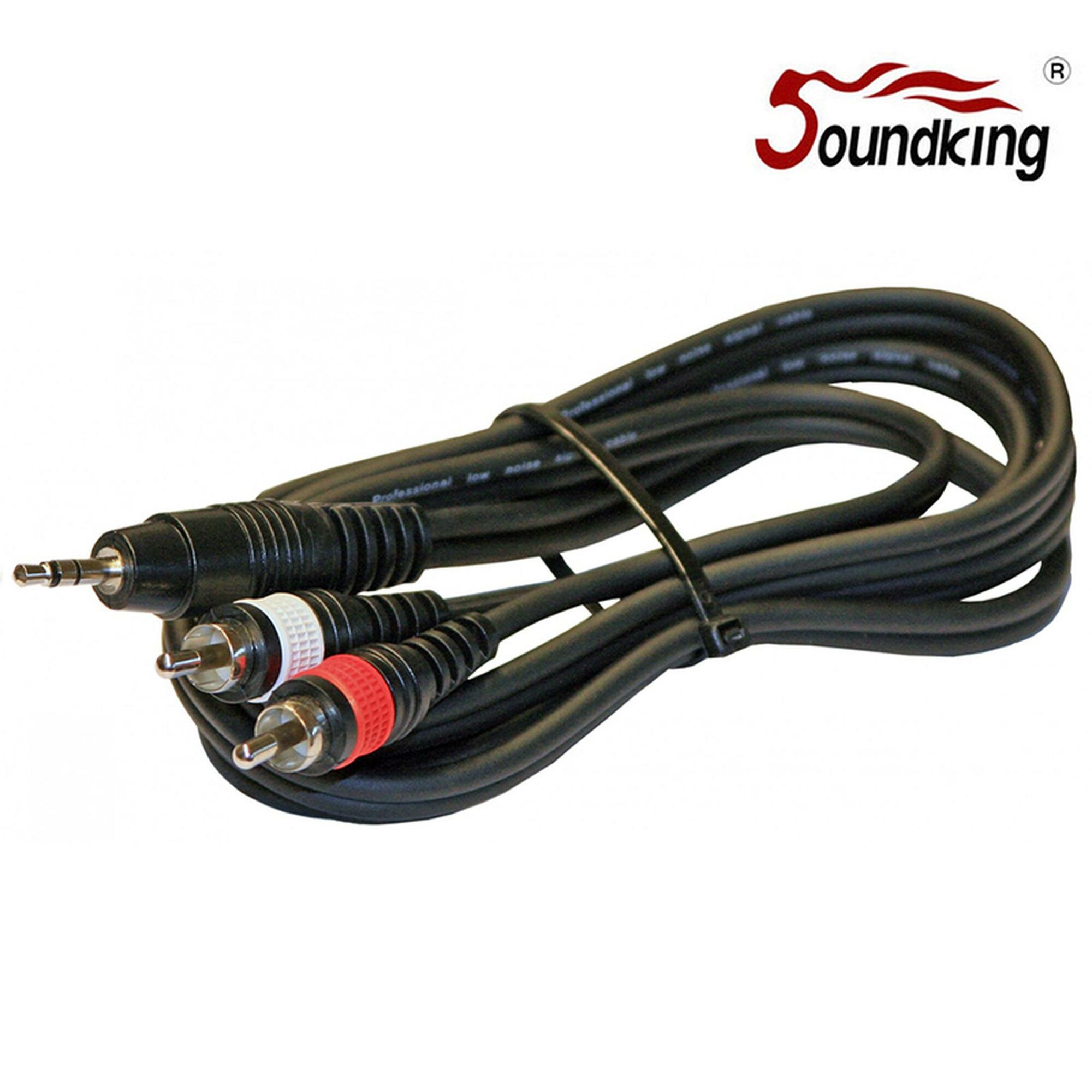 Y-кабель mini jack 3.5 мм на 2 RCA 3m Soundking BB413-3M/мини джек акустический аудио музыкальный кабель