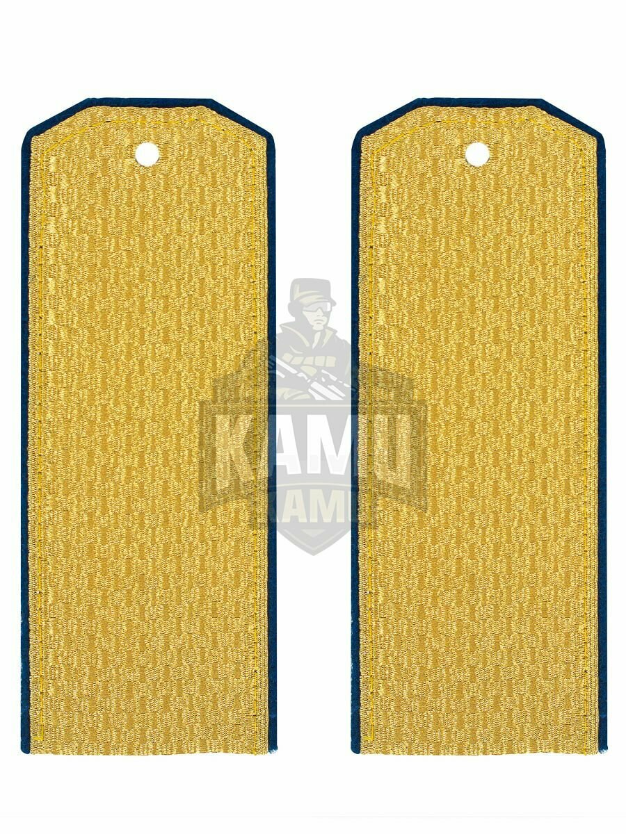 Погоны ФСБ парадные золотые рядового состава Кляммеры в комплекте картон 14х5,5см 752121