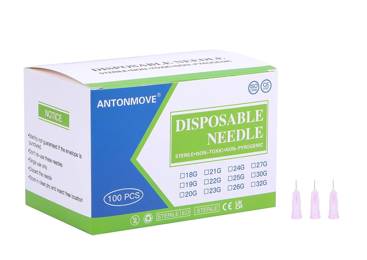 Безболезненные иглы для микротату 32G/34G 1,5/2,5/4/6/8/13 мм 4mm100pcs, 32g