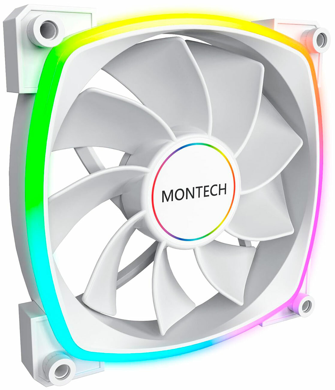 Вентилятор для корпуса Montech RX140 Reverse, ARGB, 140х140x25, белый (RX140 PWM WHITE)