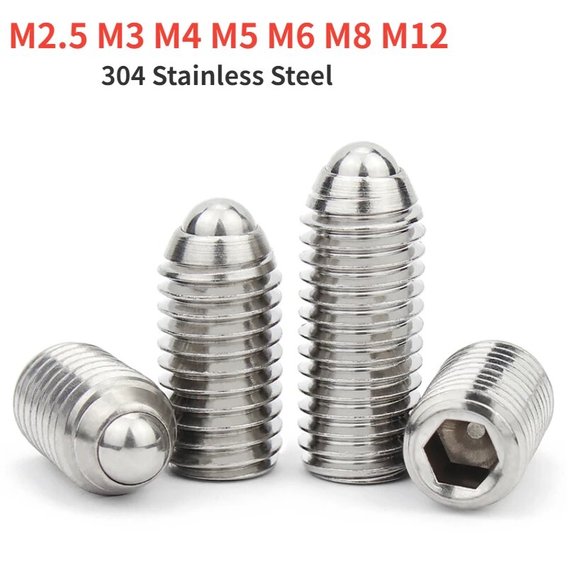 Винты плунжера из нержавеющей стали M2.5 M3 M4 M5 M6 M8 M12 M6x45mm-1pcs