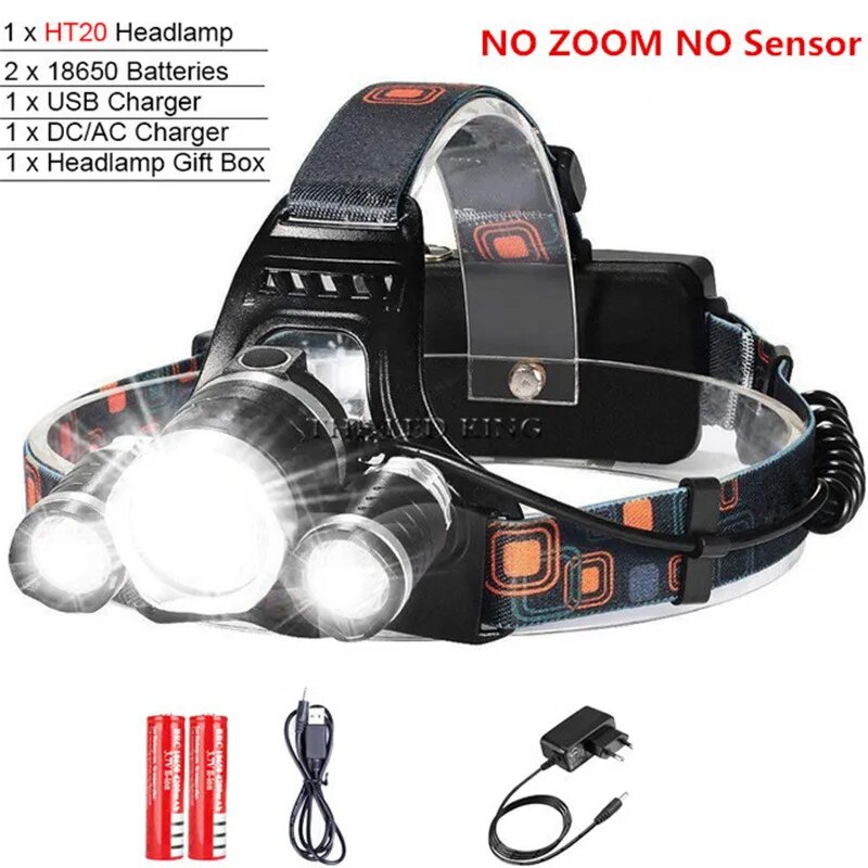 Налобный фонарь THEBSE T6 L2 черного цвета V6 2R2, Option B