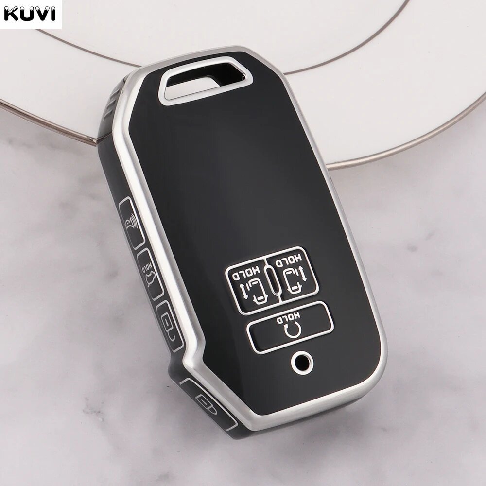 Чехол для автомобильного пульта дистанционного управления из ТПУ с 7 кнопками для Kia Carnival 2021 2022 2023, аксессуары для Sedona Carnival KA4 EX SX LX Fiesta Silver Black
