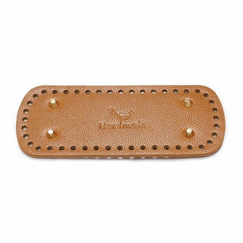 Дно сумки ручной работы с 44 отверстиями, кожаное овальное круглое основание, аксессуары для вязания крючком своими руками сумок, ведро