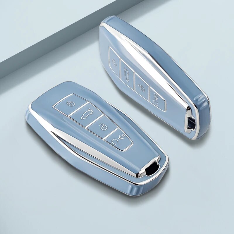 Чехол для ключа Geely Coolray X6 X7 Blue Silver