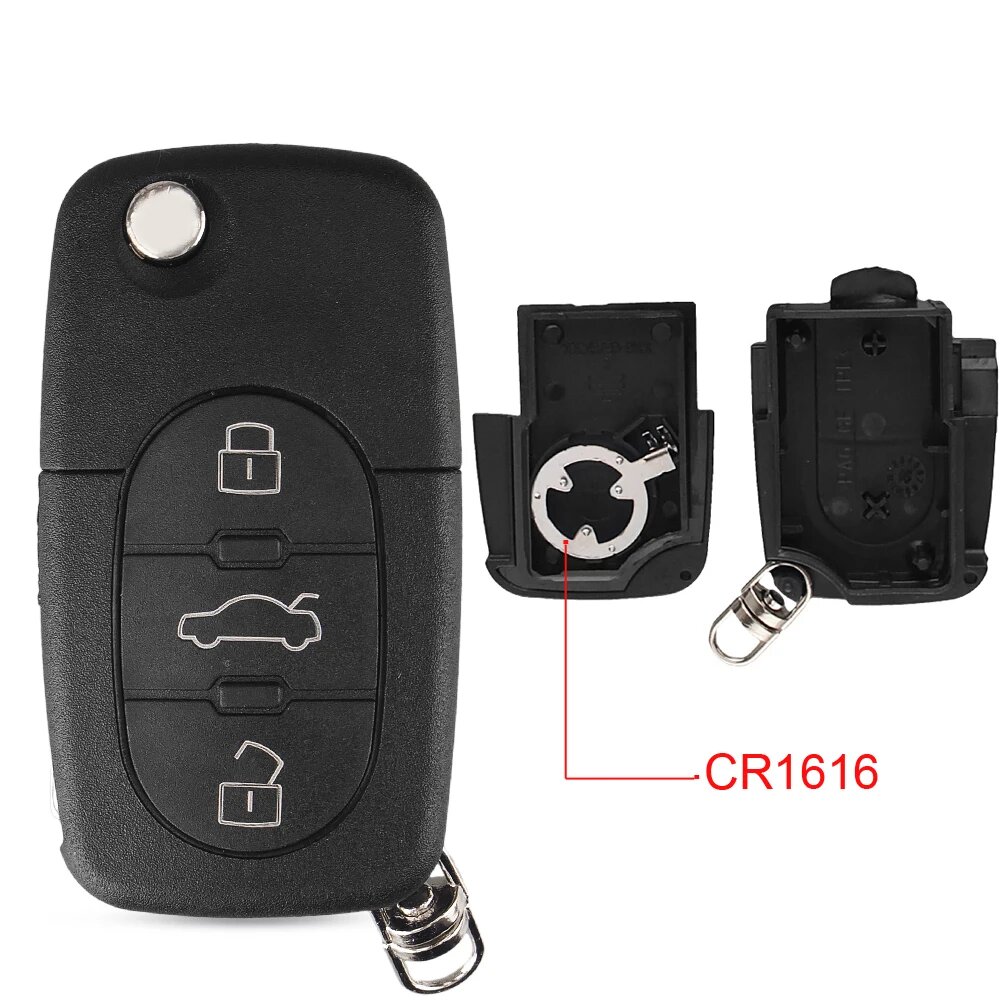 Складной дистанционный ключ-брелок для Audi TT A2 A3 A4 A6 A8, CR1616/CR2032 3 button 1620 1616