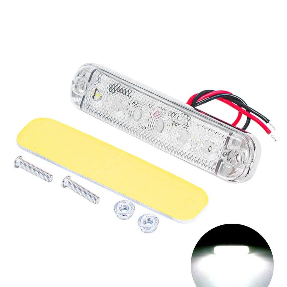 2 шт, габаритные огни, 12-80 в, 6 светодиодов