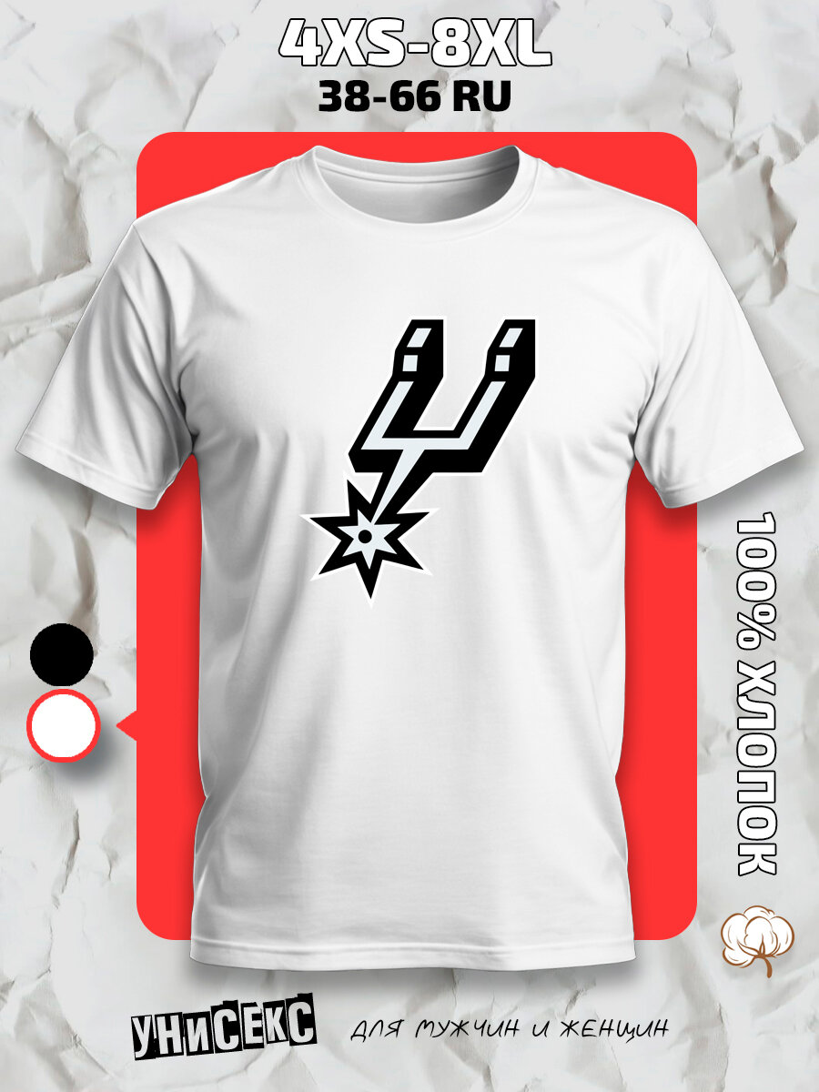 Футболка с принтом логотип нба