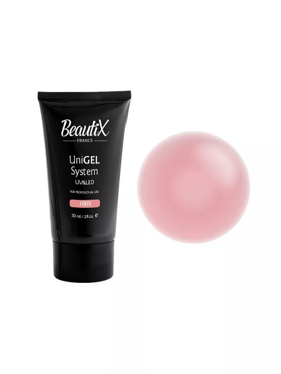 Акригель Beautix Unigel System 1005, розовый, моделирующий, 30 мл