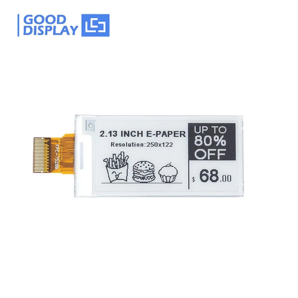 E Ink дисплей GDEY0213B74 2,13 дюйма EPD Only