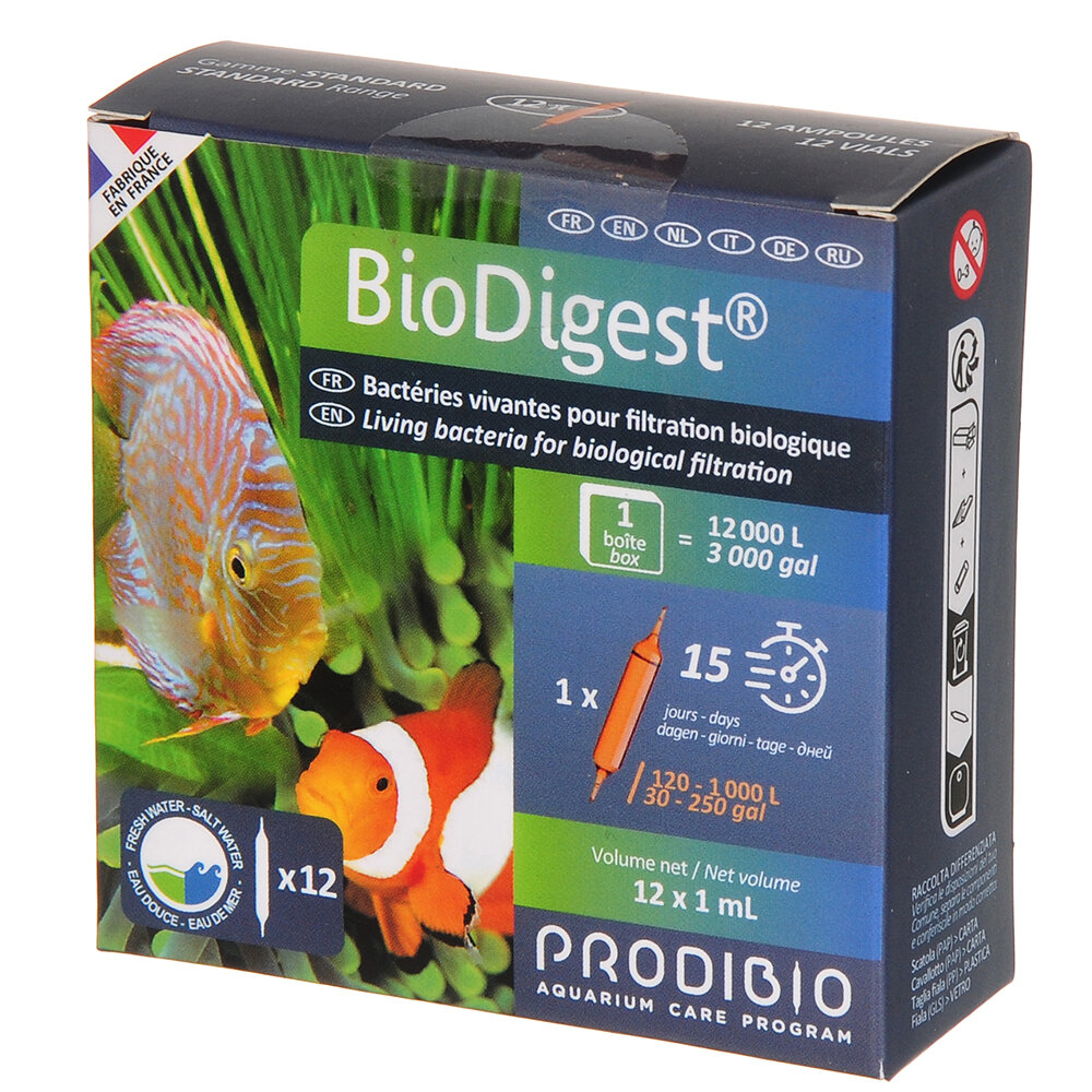 Бактерии для аквариума Prodibio BIO DIGEST 12шт