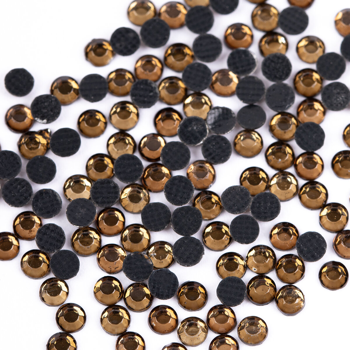 Zlatka клей страз RS/144-KM49 SS10 2.7-2.9 мм акрил 144 шт пакет еврослот табачный smoked topaz