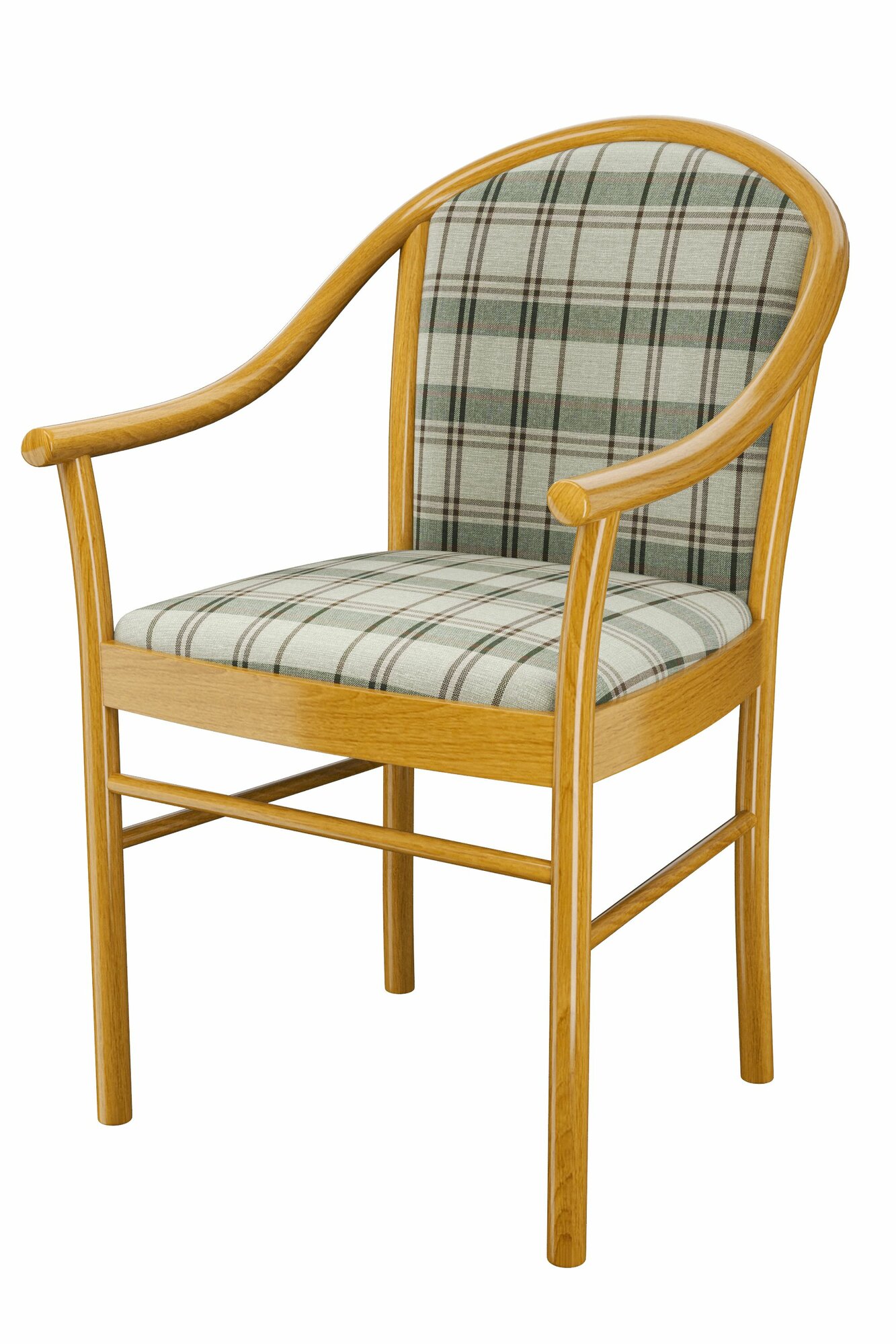 Стул-кресло деревянный анна мягкий, с подлокотниками, массив бука, итальянский каркас