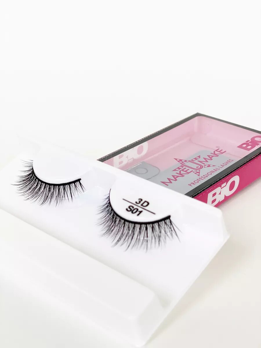 Профессиональные накладные шелковые ресницы BIO, форма S01