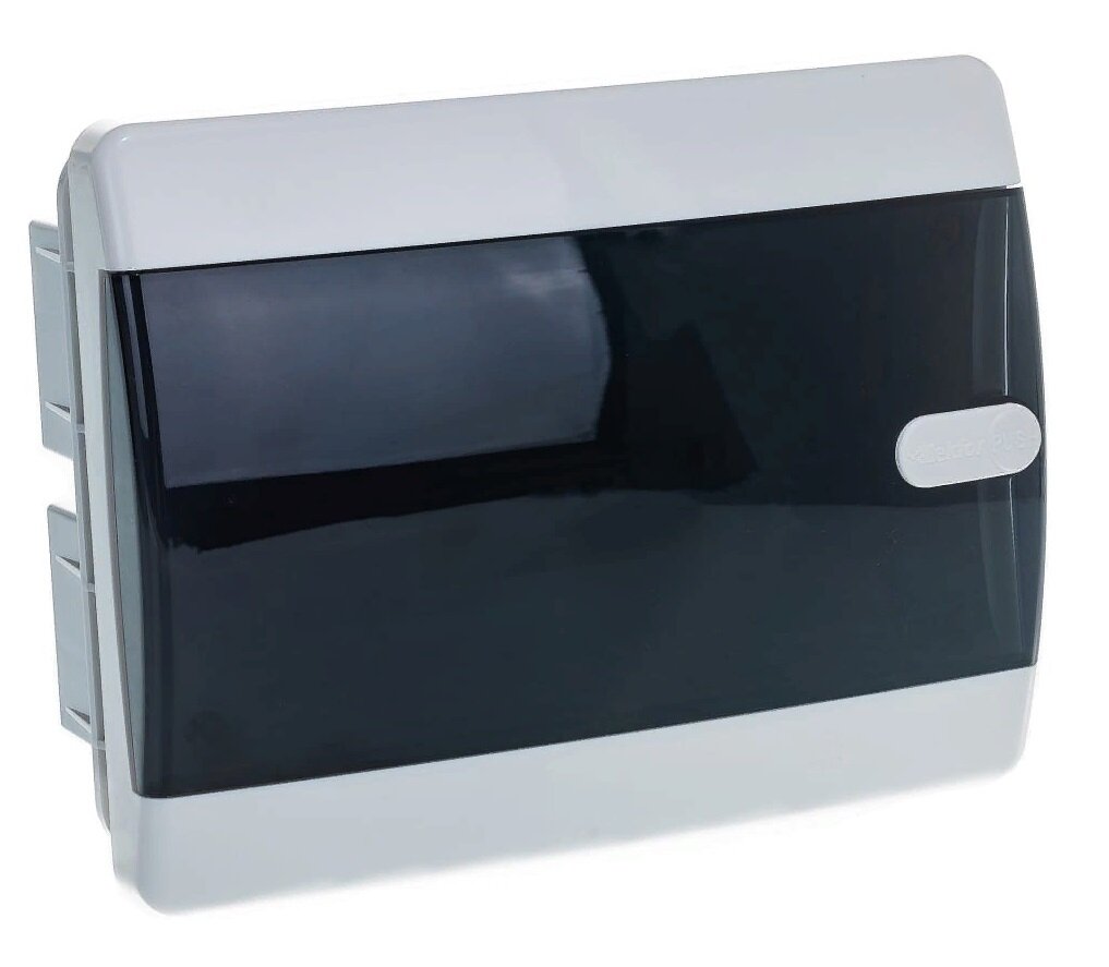 Коробка TEKFOR бокс встаиваемый с прозрачной дверью на 8 модулей TF5-KP12-V-08-41-K01-K03