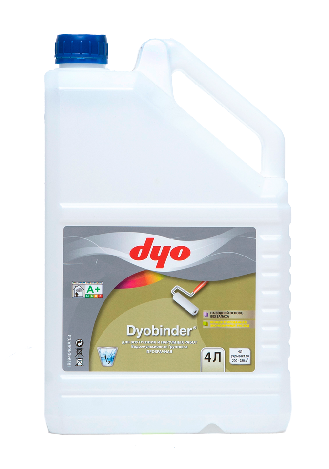 Грунт-концентрат 1:7 "Dyo"прозрачный, глубокого проникновения "DYOBINDER" 4л