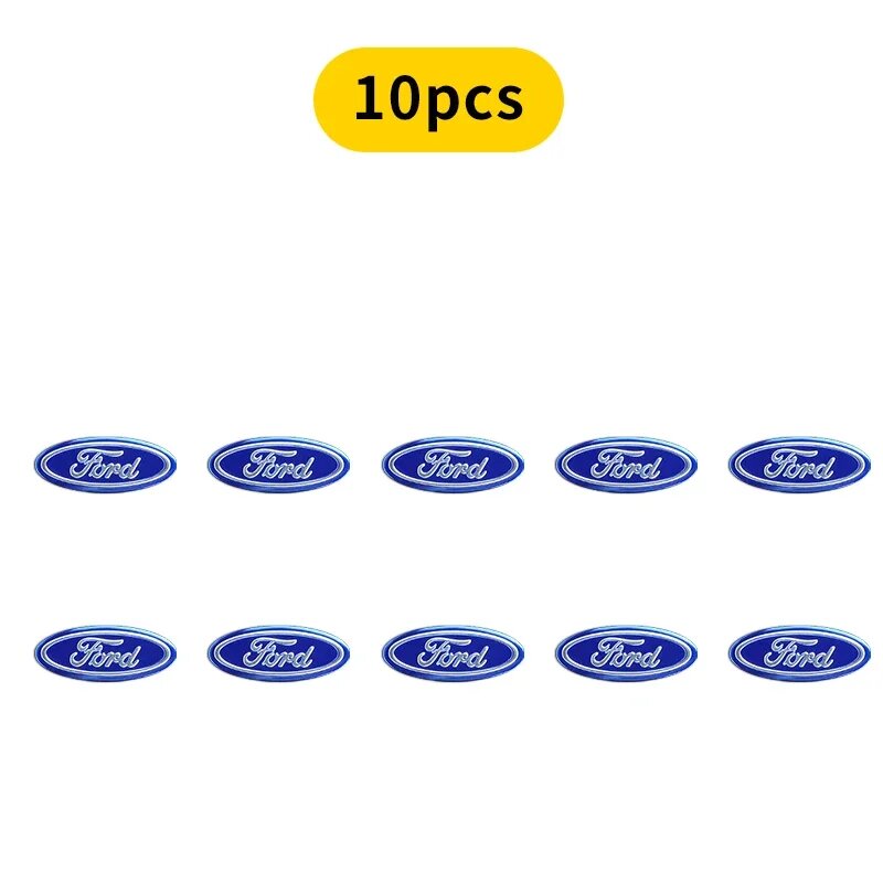 Новый автомобильный пульт дистанционного управления, эмблема с логотипом, наклейка на ключ для Ford Raptor Fiesta Focus 2 3 4, Mondeo Ecosport Mustang Fusion, аксессуары 10pcs