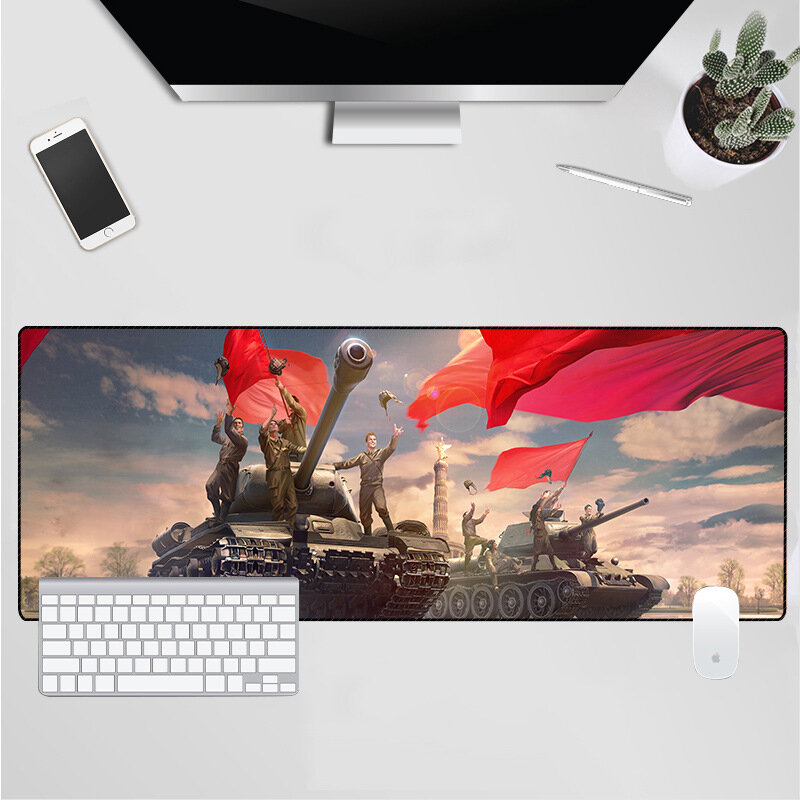 Игровой коврик "Танковые войны", нескользящий, утолщенный, резина, 1000x500x4мм