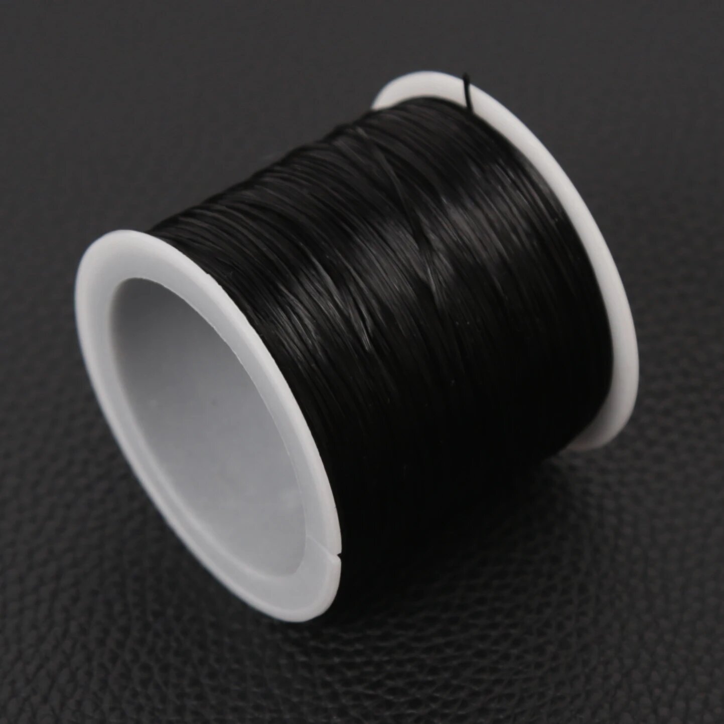 Полиуретановая ювелирная нить 35 м 0,8 мм для бисера Черный, черный