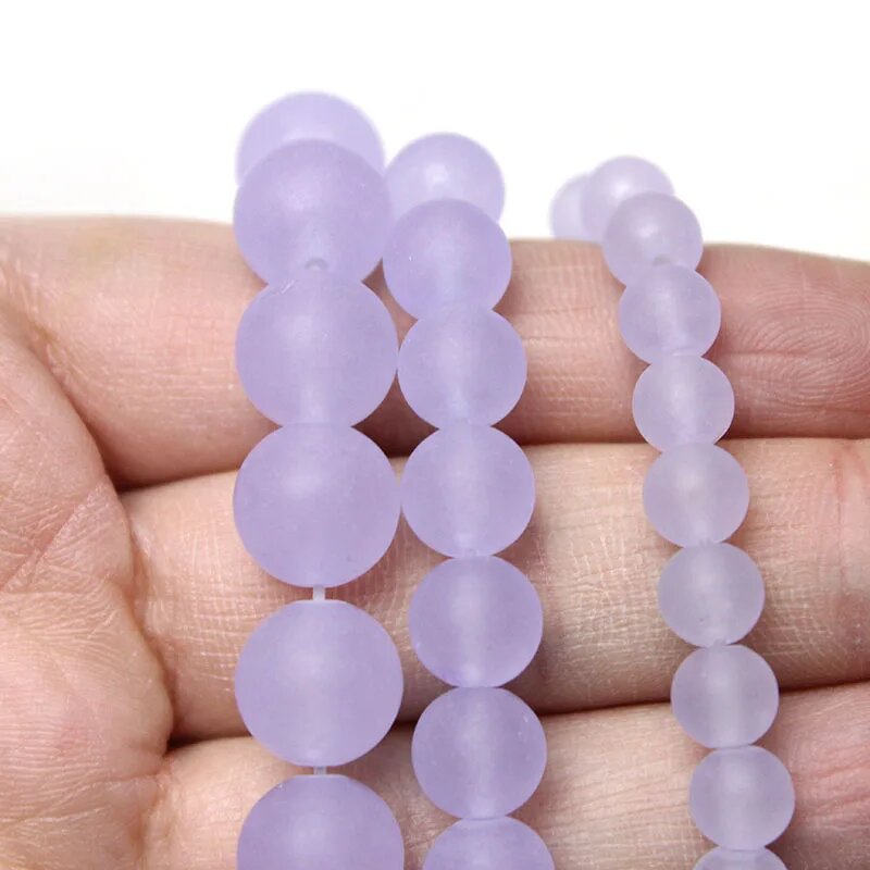 Фиолетовые бусины из халцедона Youth Cadence 6mm approx 63beads