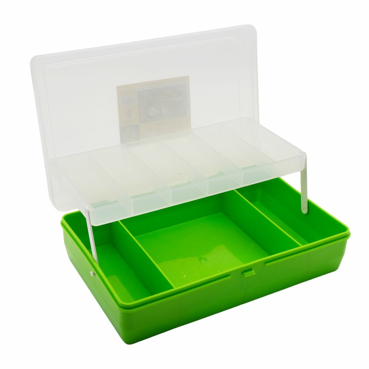 ТИП-4 Коробка двухъярусная с микролифтом, 235*150*65 мм (салатовый)