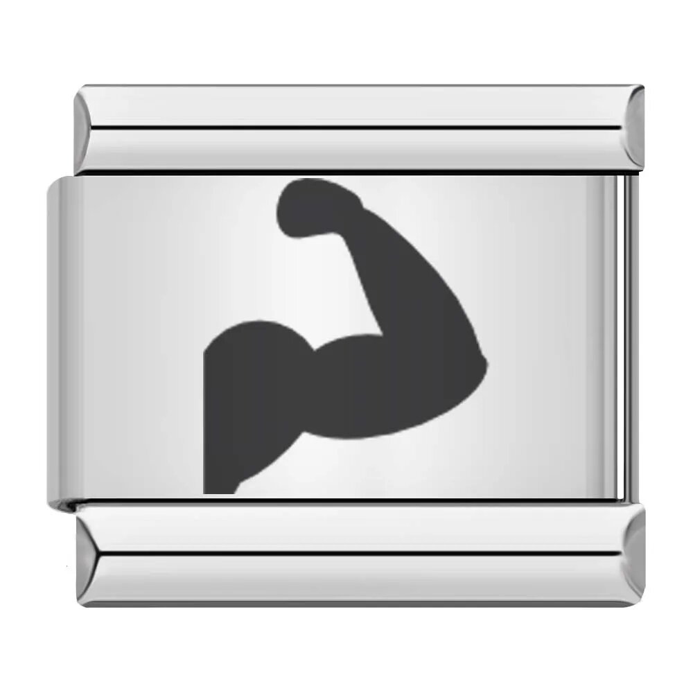 GEMKNIGHT Шармы из нержавеющей стали для браслета muscle