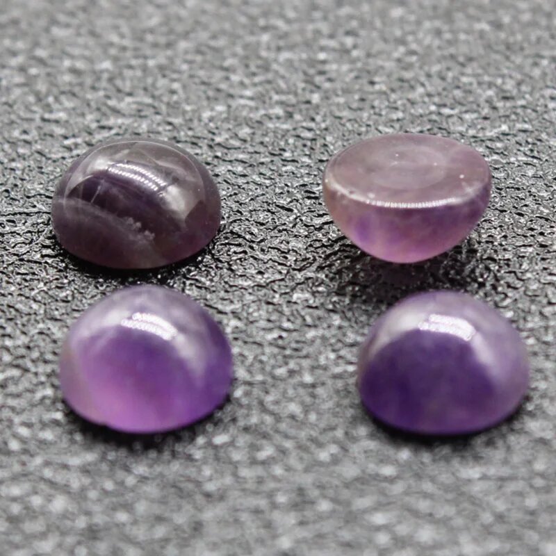 Кабошоны из агата 4-14 мм, 10 шт. Фиолетовый, 8mm, amethyst