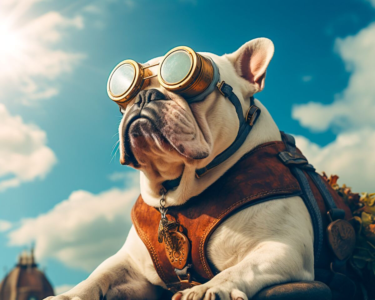 Картина по номерам собака французский бульдог 40х50