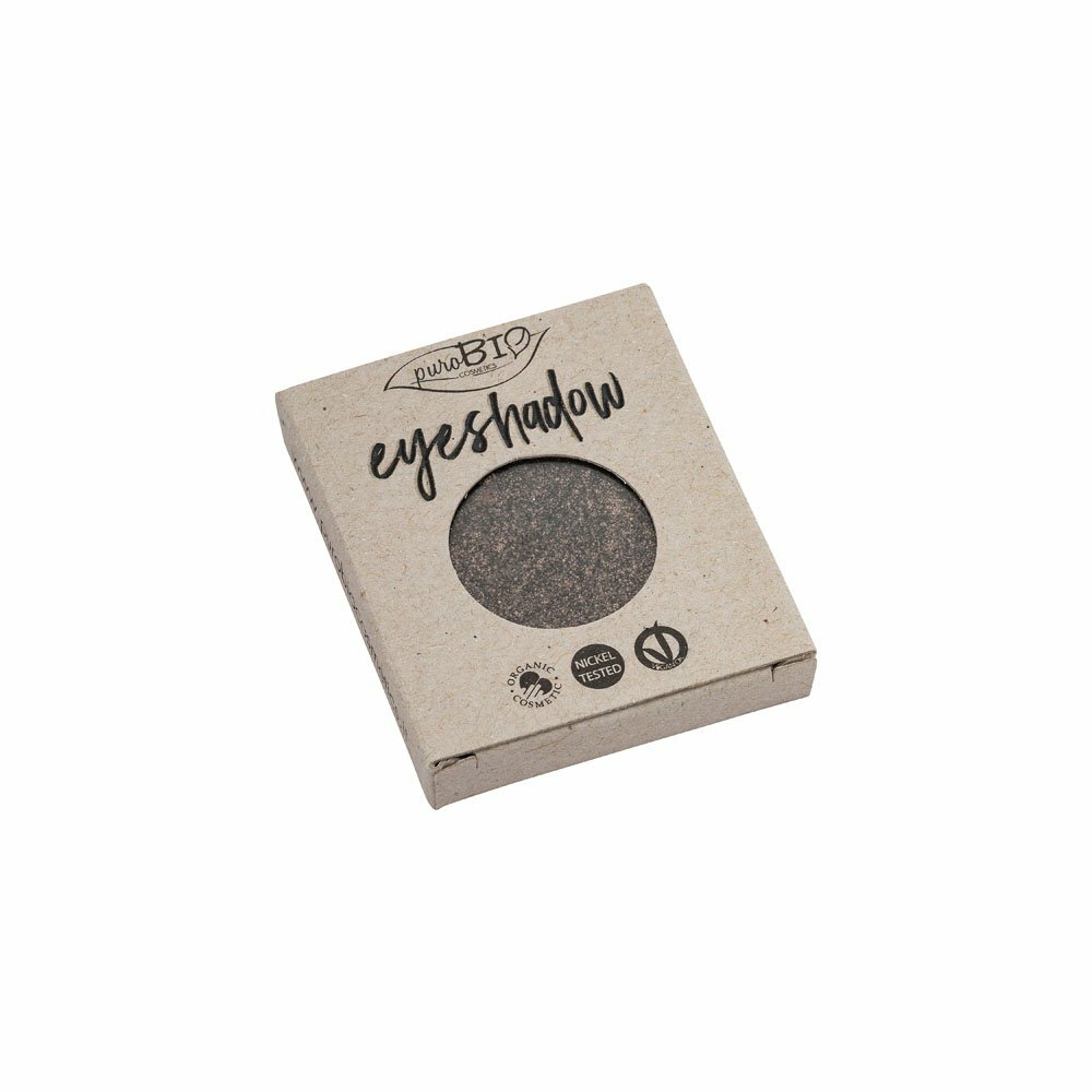 Тени мерцающие цвет 19 глубокий серый, рефил, 2,5 г, PuroBio Cosmetics (ПуроБио Косметикс)